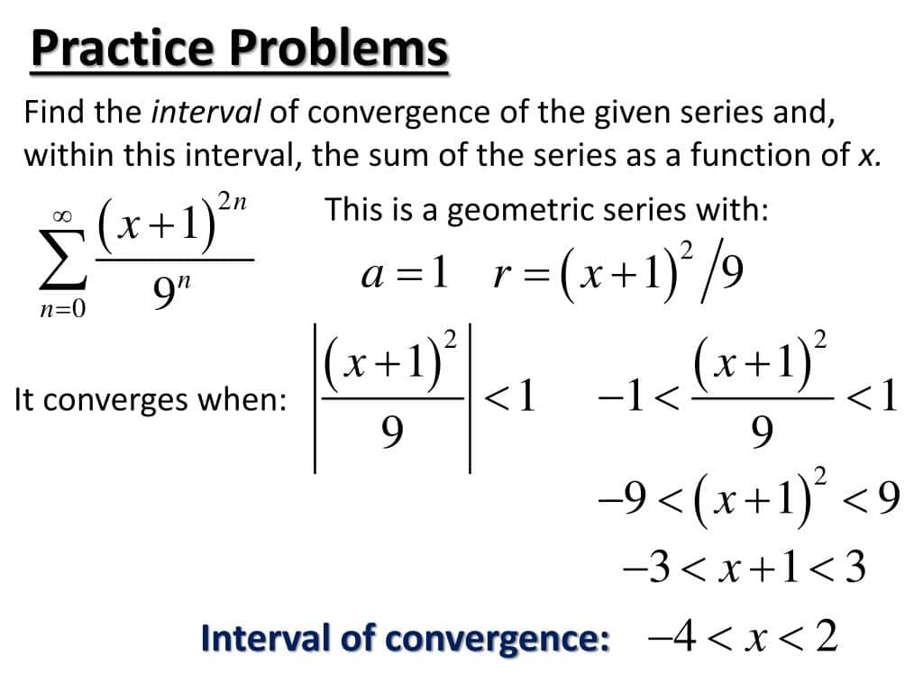 Radius Of Convergence Calculator Definition Power Series Root Test